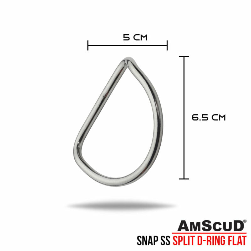 D-Ring 50mm (2 Inch) Stainless Steel Snap Ring Flat Style 996312 ...