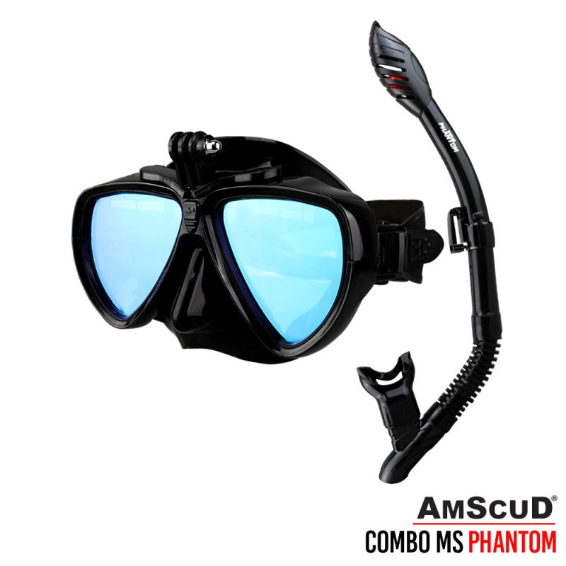 Combo AmScuD MS Phantom Dive Mask w/Mount for GoPro Cameras – Lautanmas