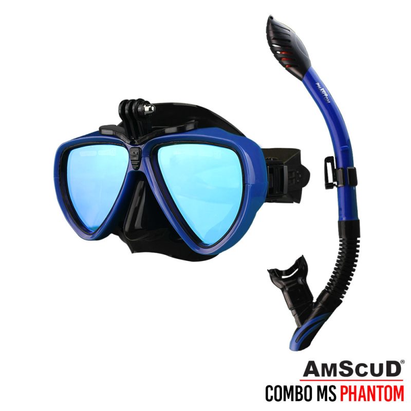 Combo AmScuD MS Phantom Dive Mask w/Mount for GoPro Cameras – Lautanmas