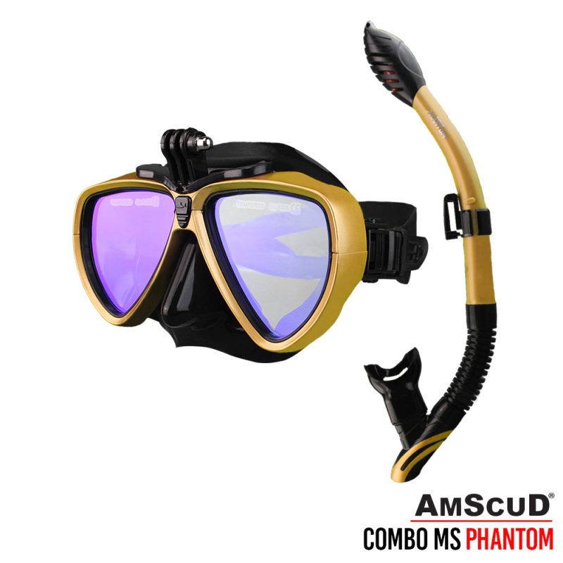 Combo AmScuD MS Phantom Dive Mask w/Mount for GoPro Cameras – Lautanmas